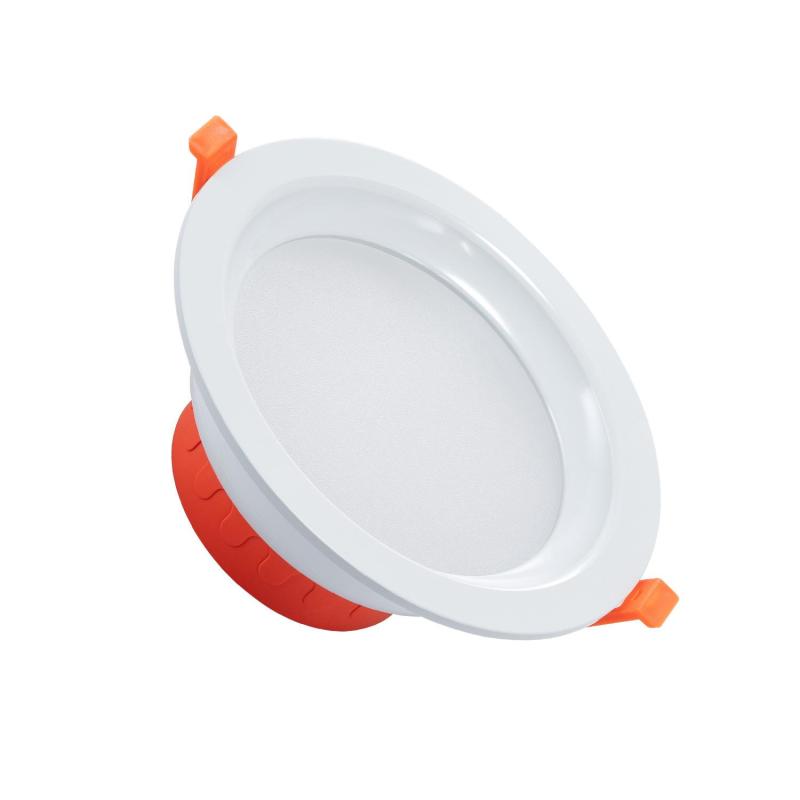 Round 12W Cool White LED Downlight New Lux IP44 Cutout 135mm - White ...