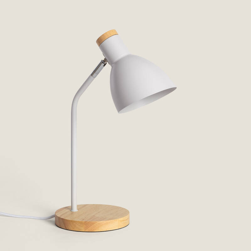 Edit Luxo Desk Lamp - White & Wood - Online Lighting