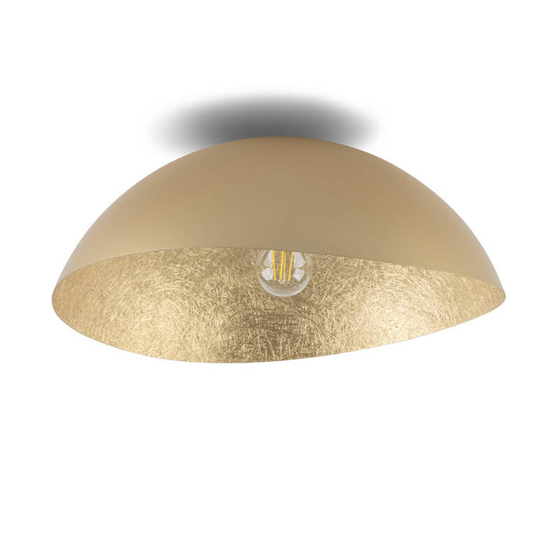 Edit Solaris Small Flush Ceiling Light - Gold - Online Lighting