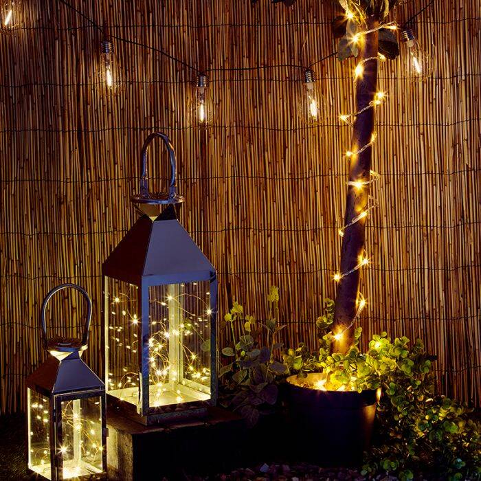 Eureka Retro Solar LED String Lights - 10 Lights - Online Lighting
