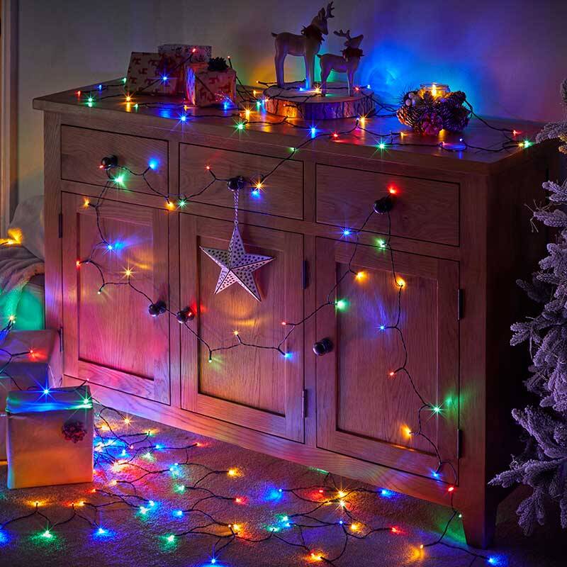 Edit 9M Battery Operated Multi-Coloured LED String Lights - 100 Lights ...